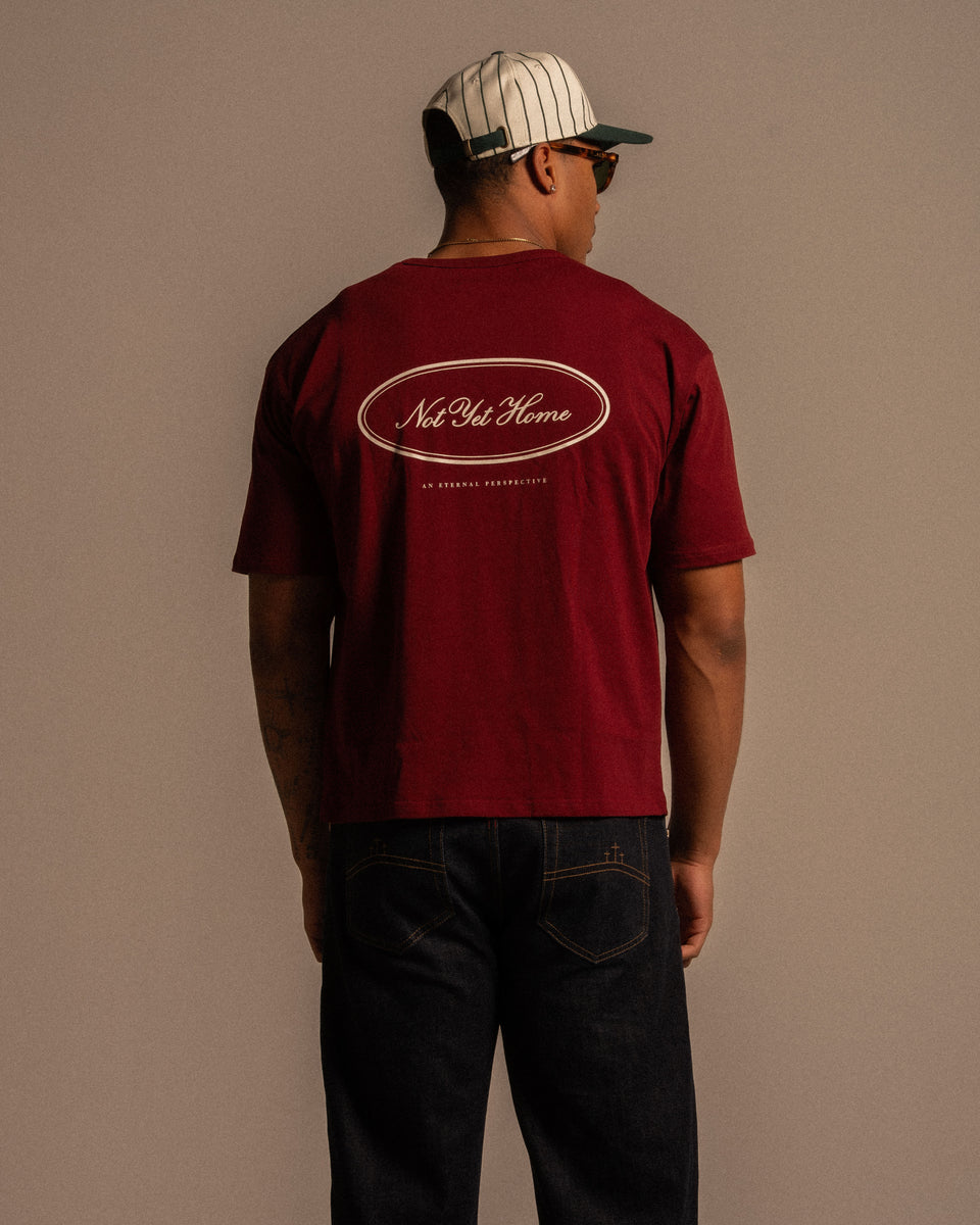 'OVAL LOGO' TEE - RED – NOT YET HOME