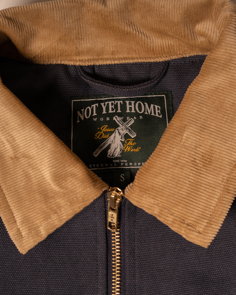 NYH WORK JACKET (BLANK) - NAVY – NOT YET HOME