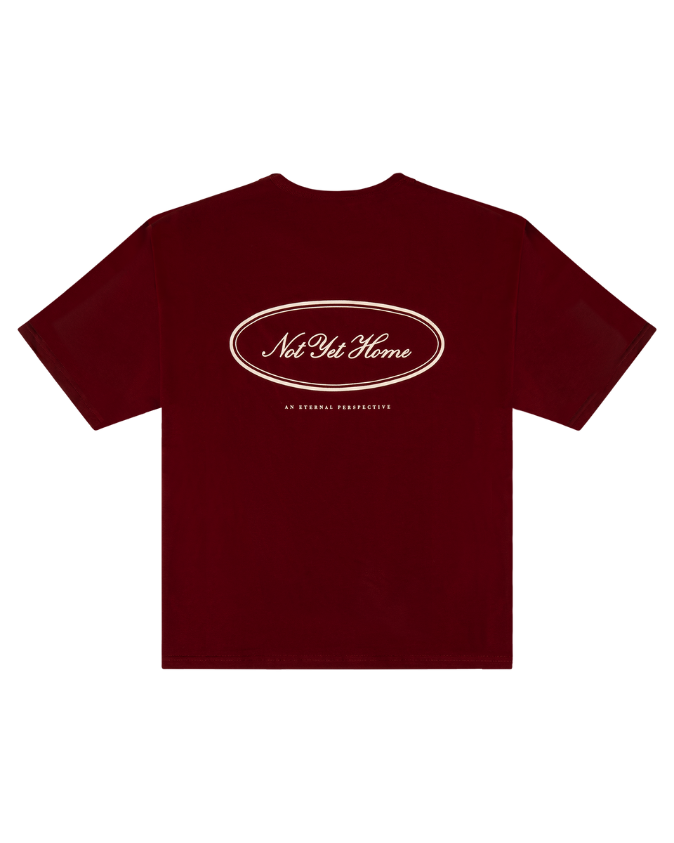 'OVAL LOGO' TEE - RED – NOT YET HOME